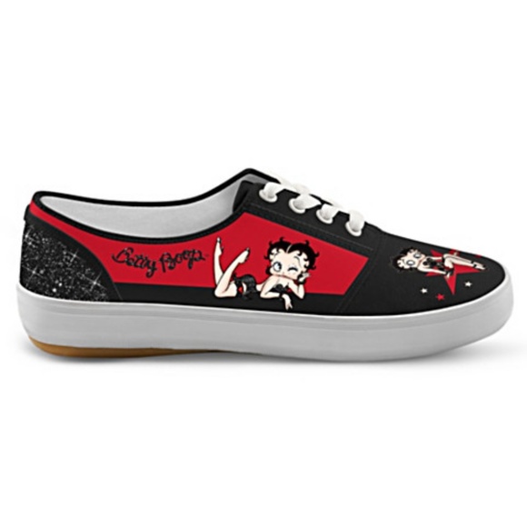 The Bradford Exchange | Shoes | Betty Boop Movie Star Womens Canvas ...